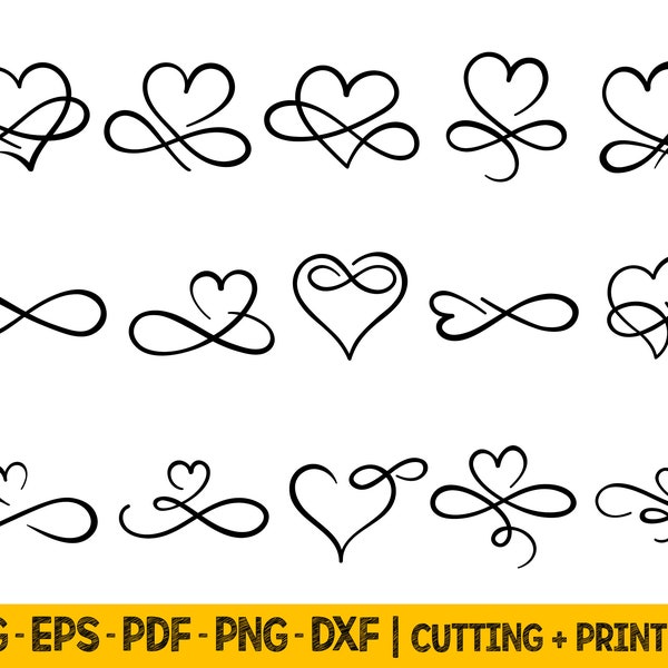 Infinity Heart Svg - Etsy