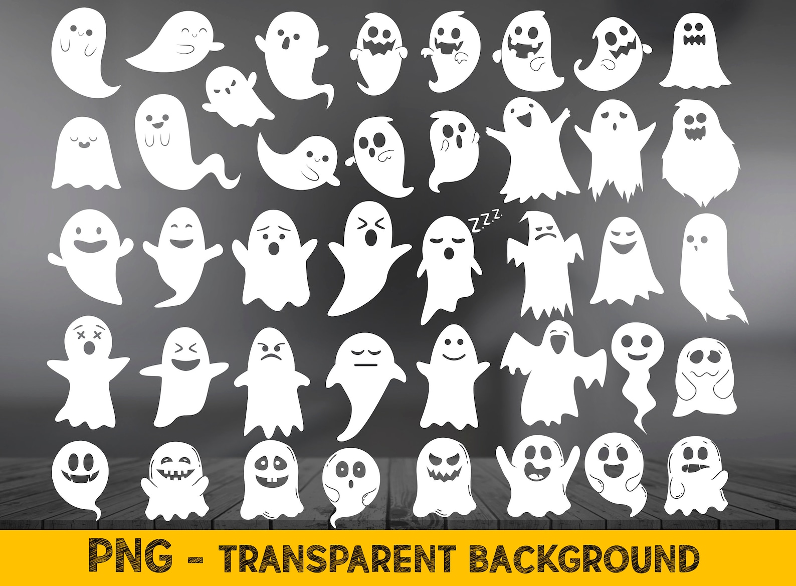 Cute Ghost Svg Bundle, Ghost Clipart Svg Files, Funny Halloween Svg for ...