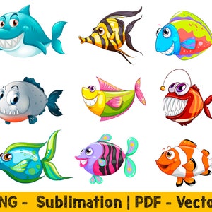 Sea Creature Clipart Bundle, Under the Sea Png, Mermaid Clipart Png ...