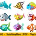 Sea Creature Clipart Bundle, Under the Sea Png, Mermaid Clipart Png ...