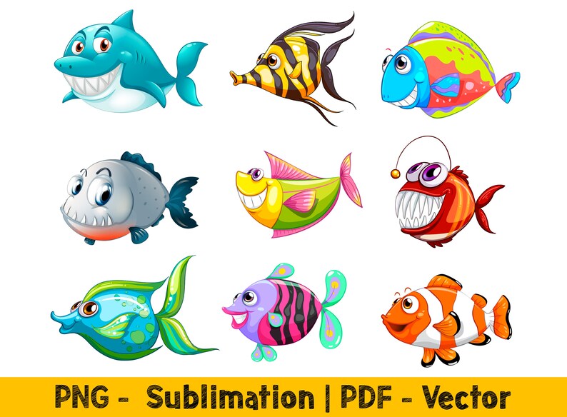 Sea Creature Clipart Bundle, Under the Sea Png, Mermaid Clipart Png ...