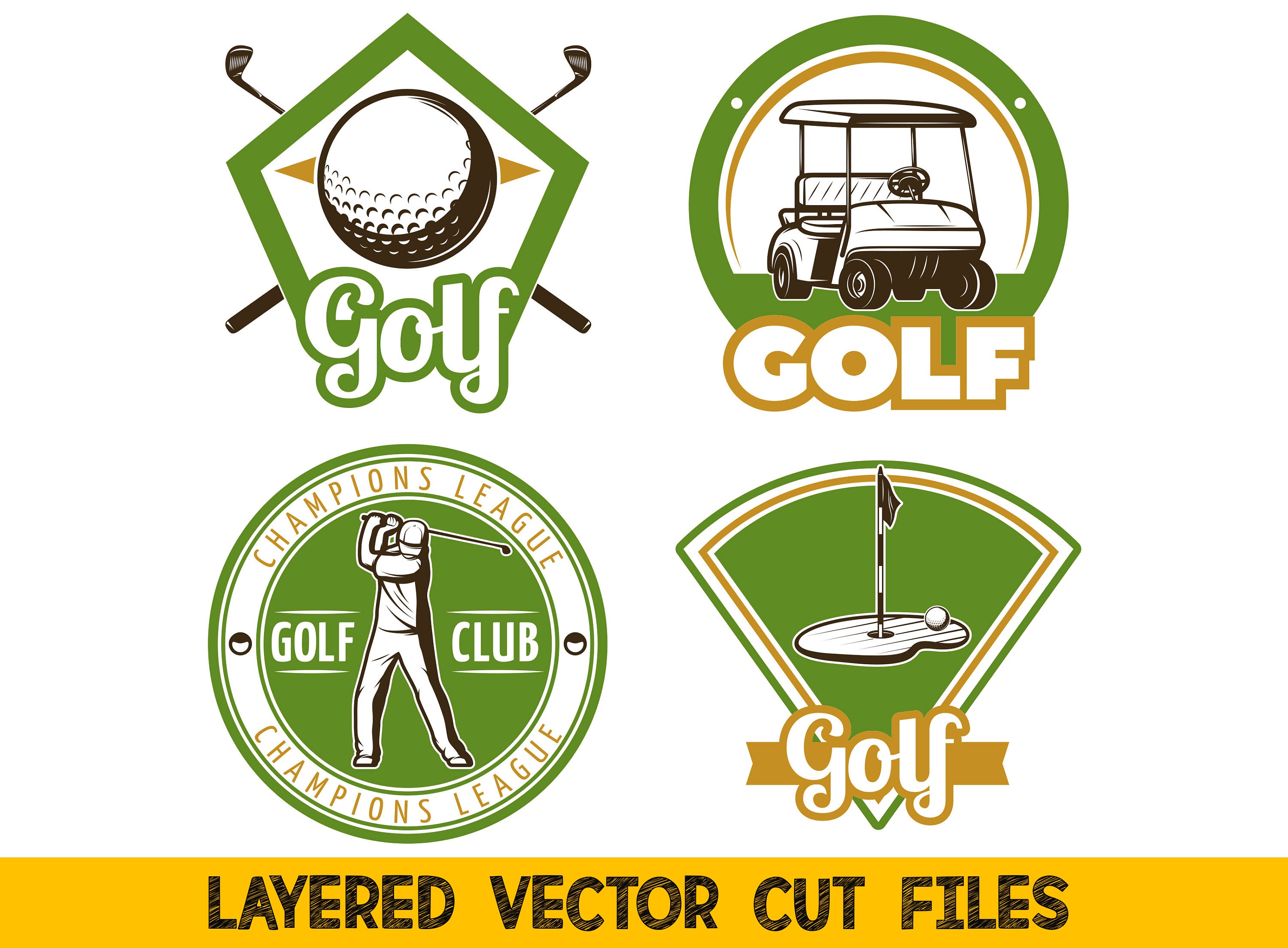 Golf Svg for Cricut, Layered Svg, Golf Logo Svg Files for Cricut ...