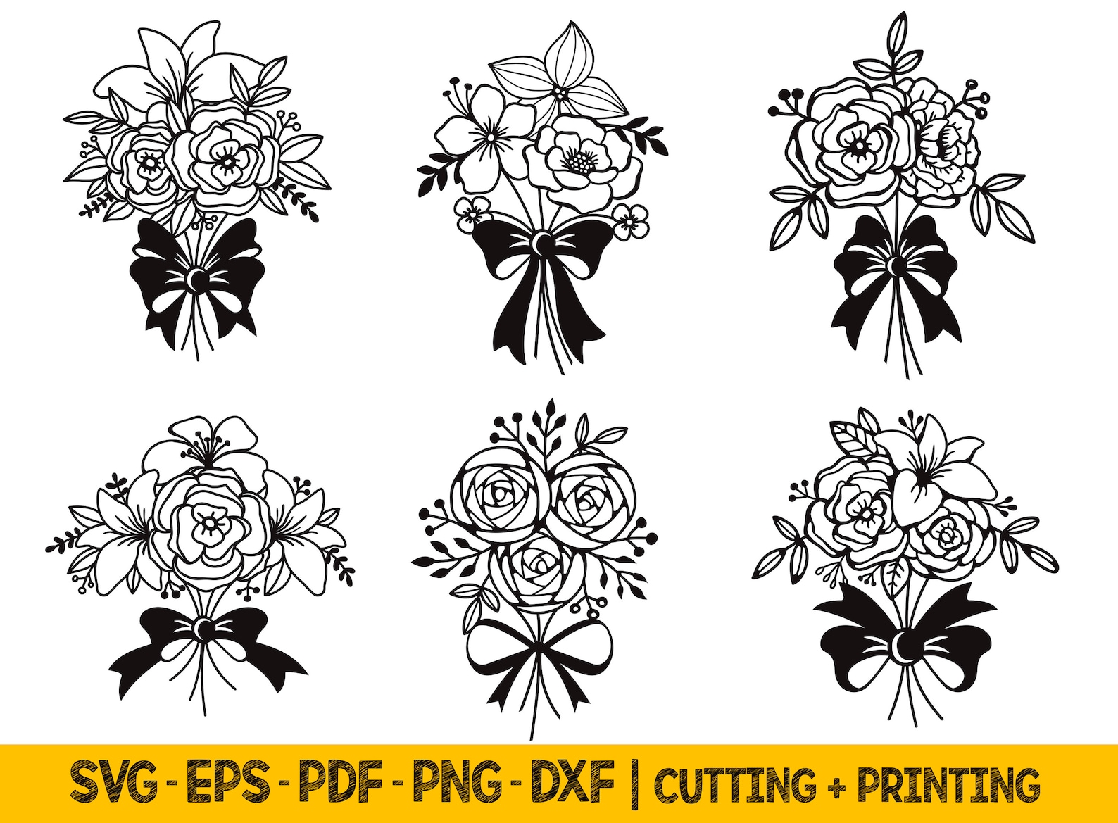 Flowers Svg Files for Cricut Svg Cut File Floral Svg Bundle - Etsy
