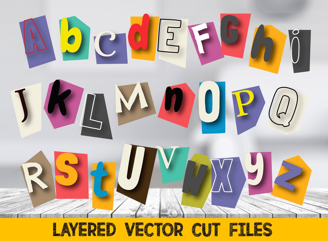 Alphabet Svg Bundle Letters Svg Files for Cricut Cut Files - Etsy