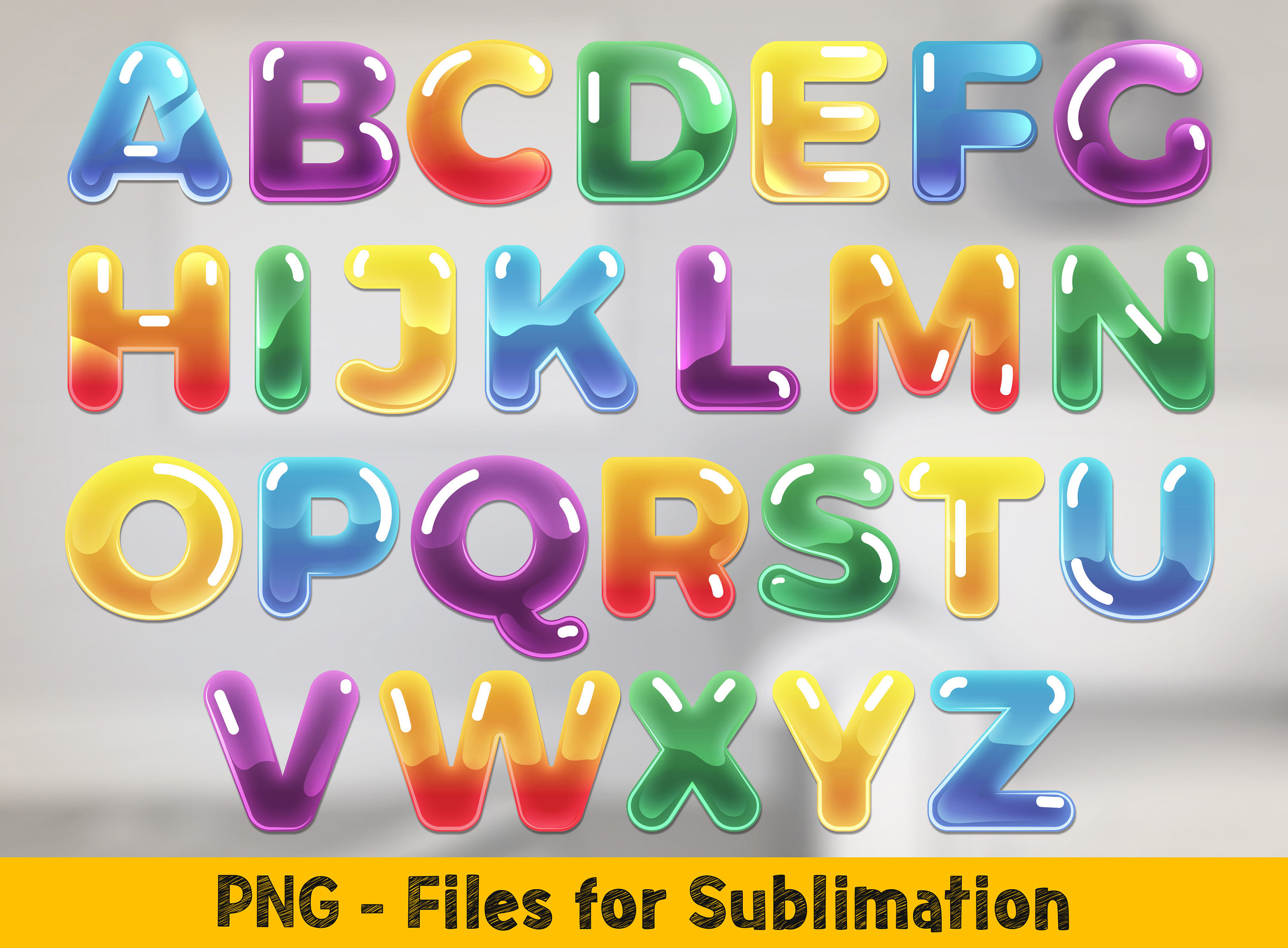 Colorful Alphabet Png Bundle, Doodle Letters Png Files, Colorful Font ...