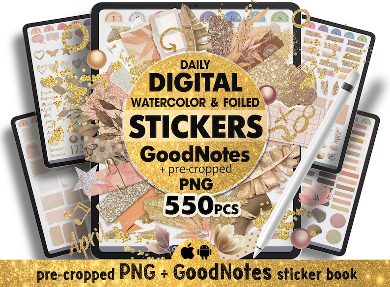 Digital Planner Stickers Kit Planner Stickers Digital for - Etsy