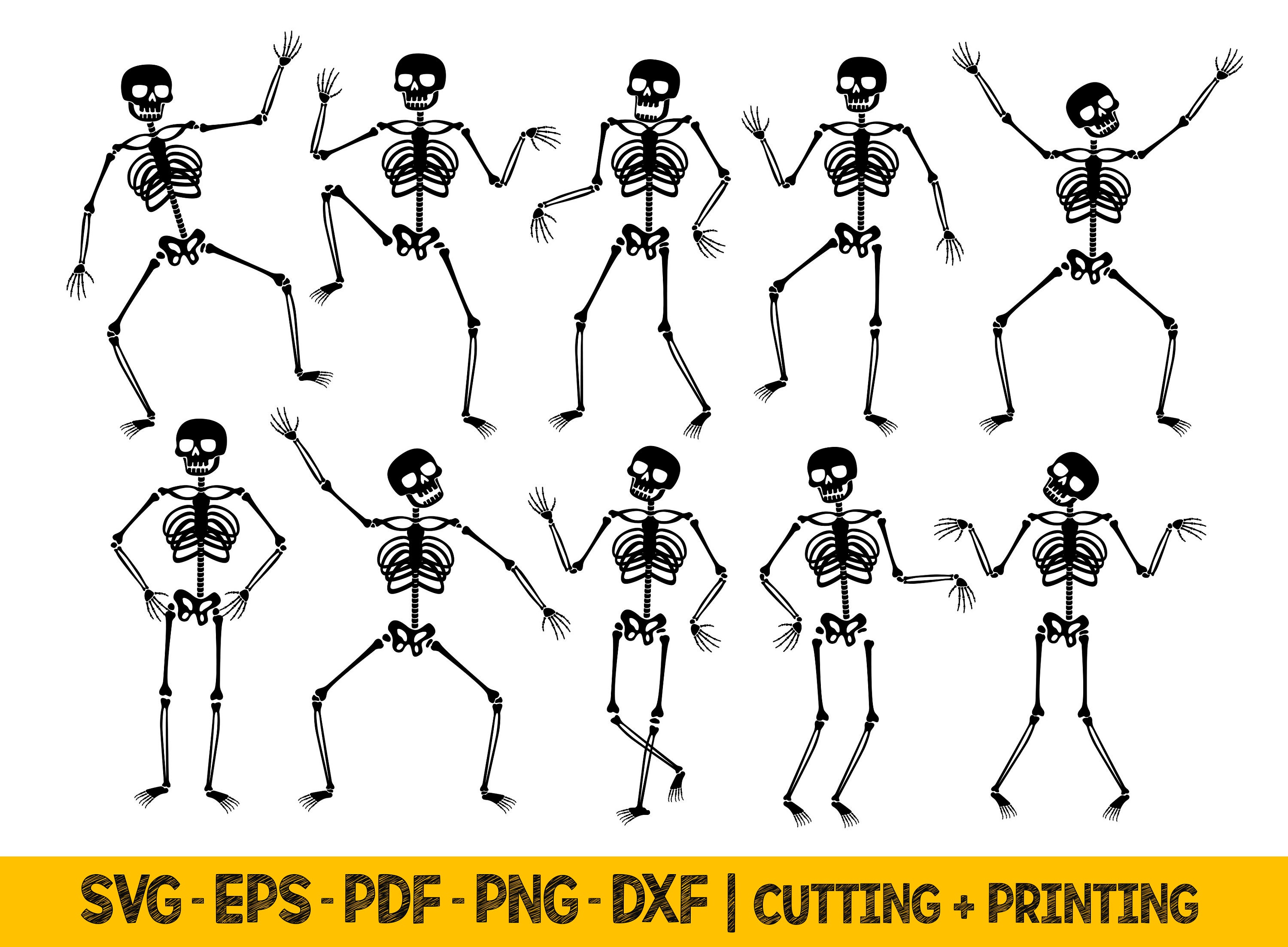 Dancing Skeleton Svg Files for Cricut Skeleton Svg File - Etsy
