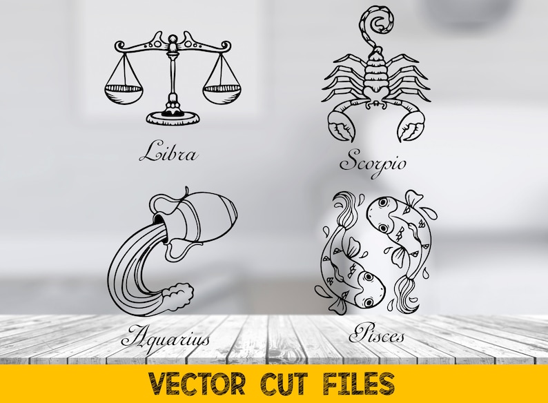 Astrology Svg Files for Cricut Zodiac Sign Svg Icons With - Etsy
