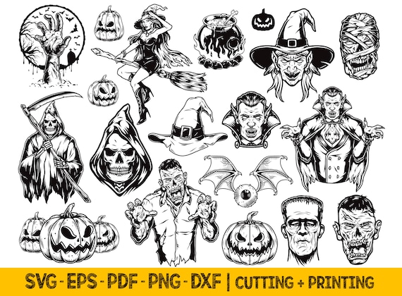 Spooky Svg Bundle Halloween Svg Files for Cricut Halloween - Etsy