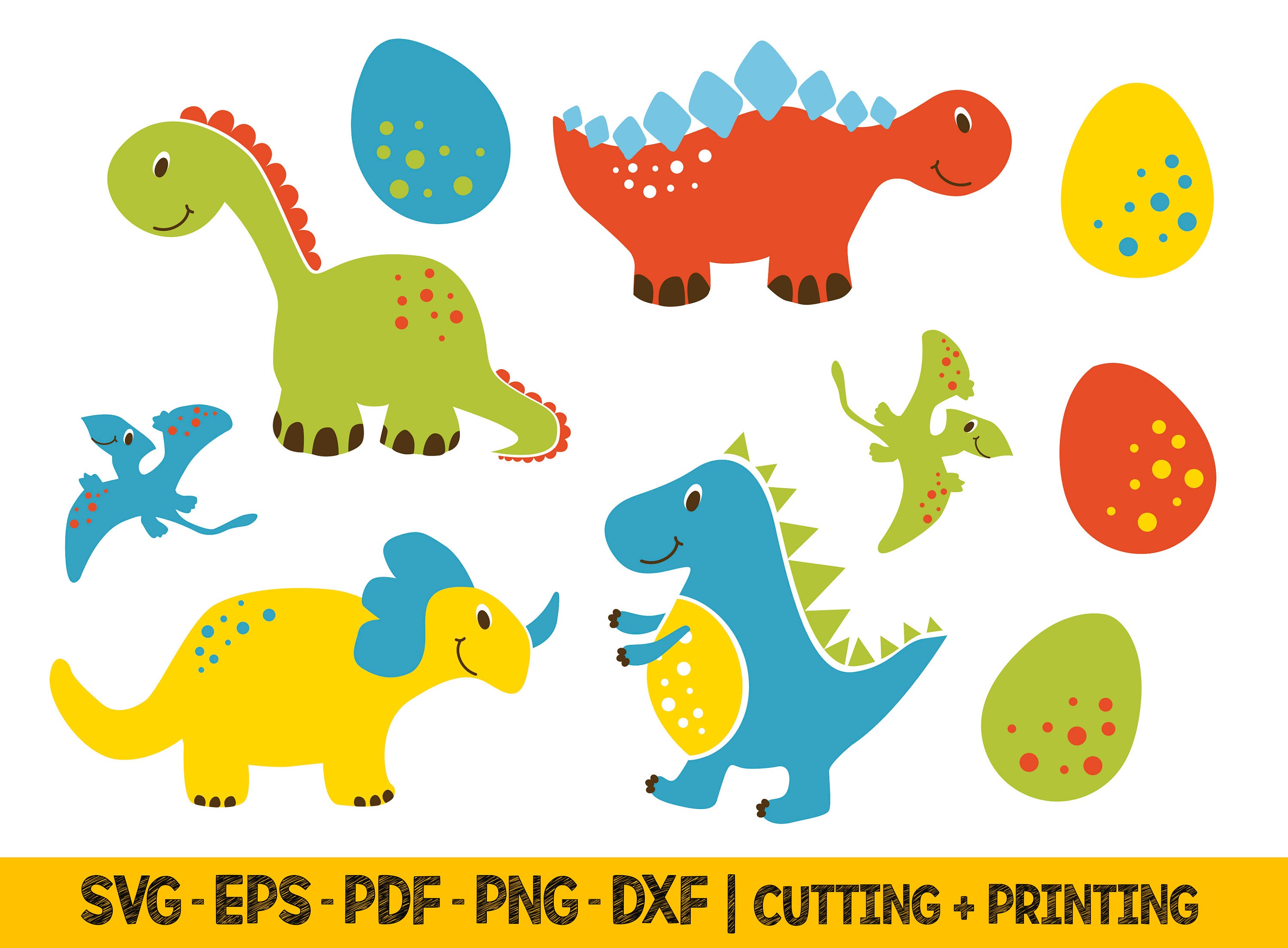 Cute Dinosaur Svg Cut File, Baby Dinosaur Svg Bundle, Dinosaur Png ...