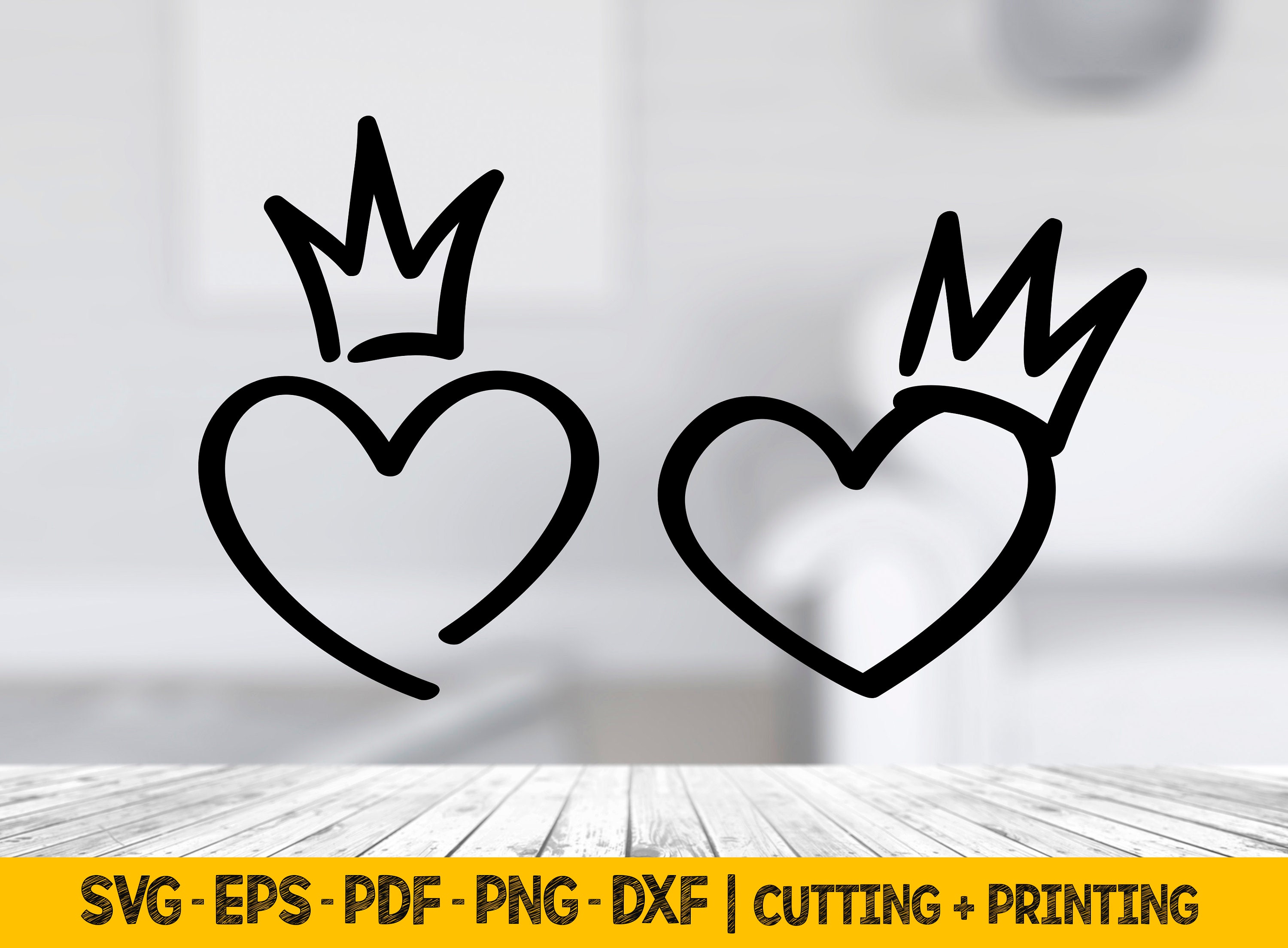 Heart Svg Files for Cricut, Open Heart Svg, Crown Heart Clipart ...