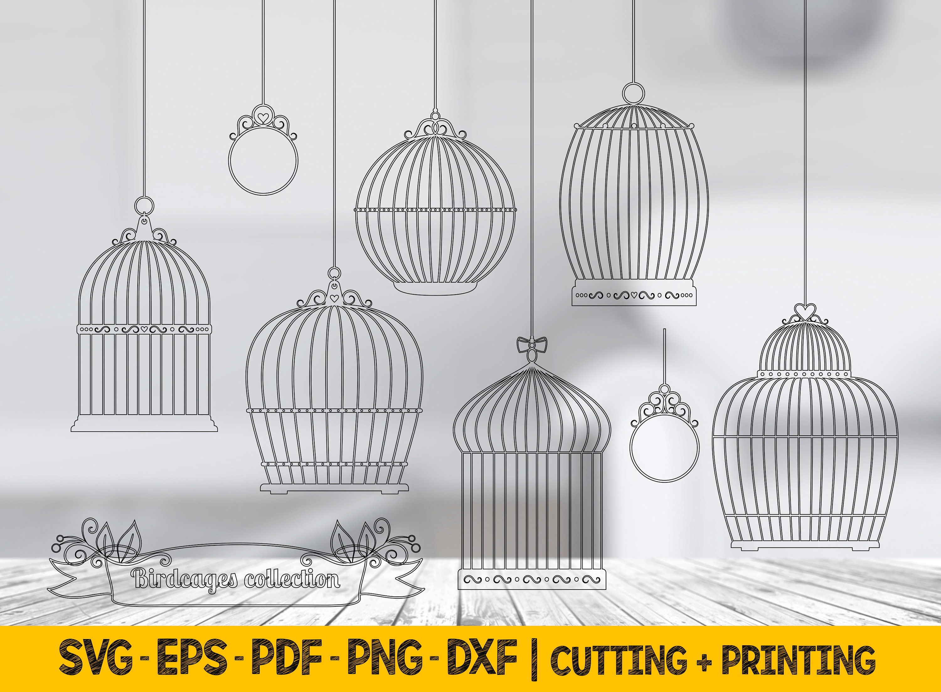 Bird Cage Svg Files for Cricut Bundle Svg Cut File Cricut - Etsy