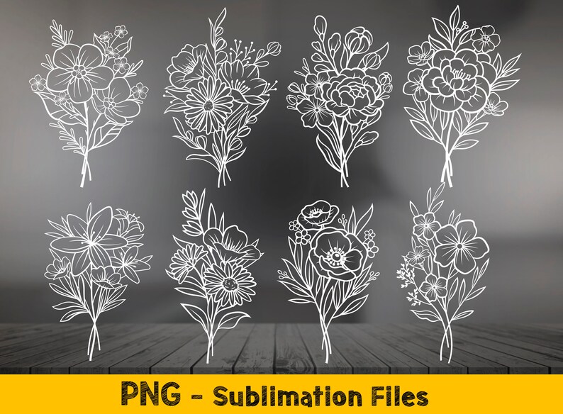 Flower Bouquet Svg Files for Cricut, Flowers Svg Bundle, Laser Cut ...