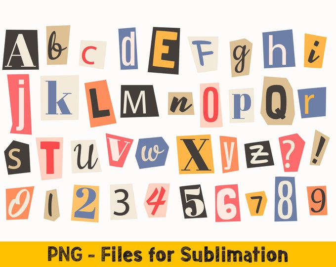 Magazine Letters, Letter Cutouts, Magazine Alphabet, Set of 100 - Etsy