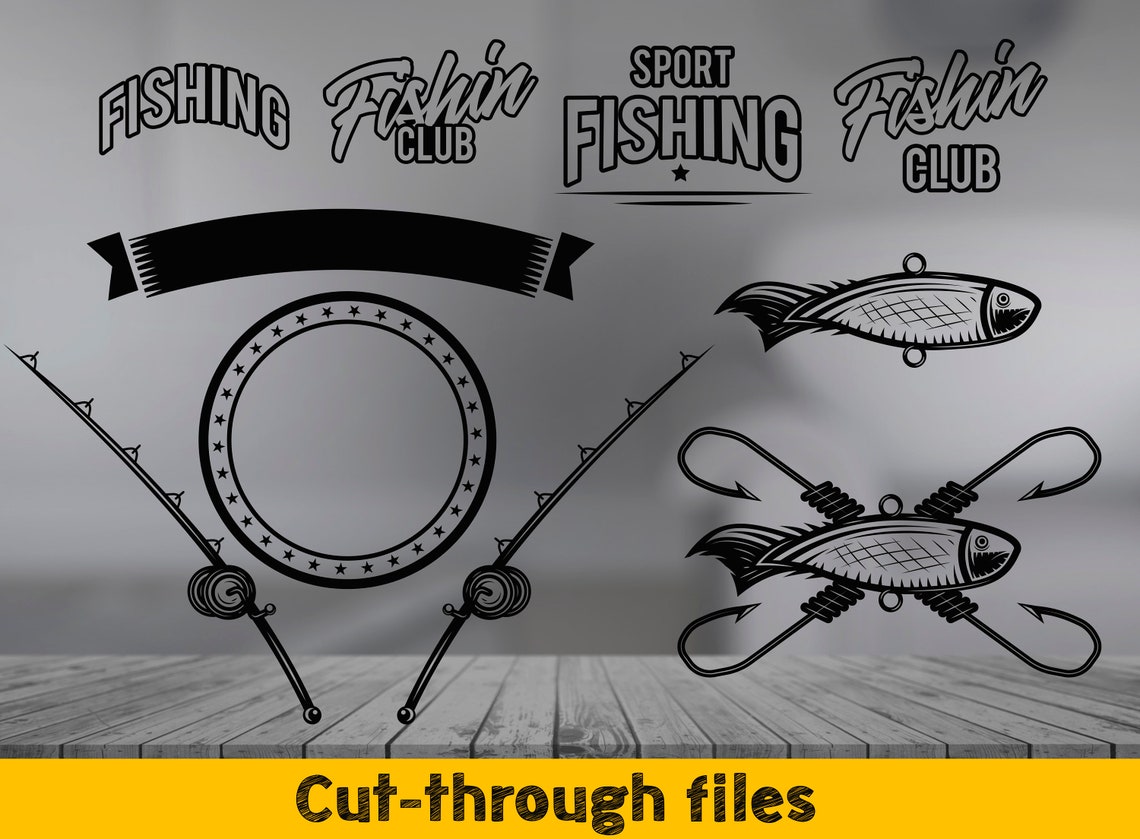 Fishing Svg Files for Cricut Fish Svg Bundle Cut Files Laser - Etsy