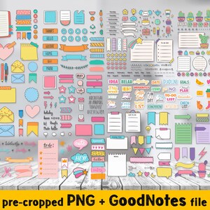 Goodnotes Planner Stickers Digital, Daily Planner Colorful Goodnotes ...