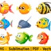 Sea Creature Clipart Bundle, Under the Sea Png, Mermaid Clipart Png ...