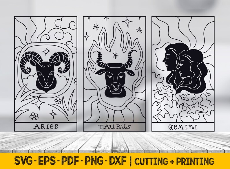 Zodiac Svg Files for Cricut Astrology Svg Cut File Zodiac - Etsy