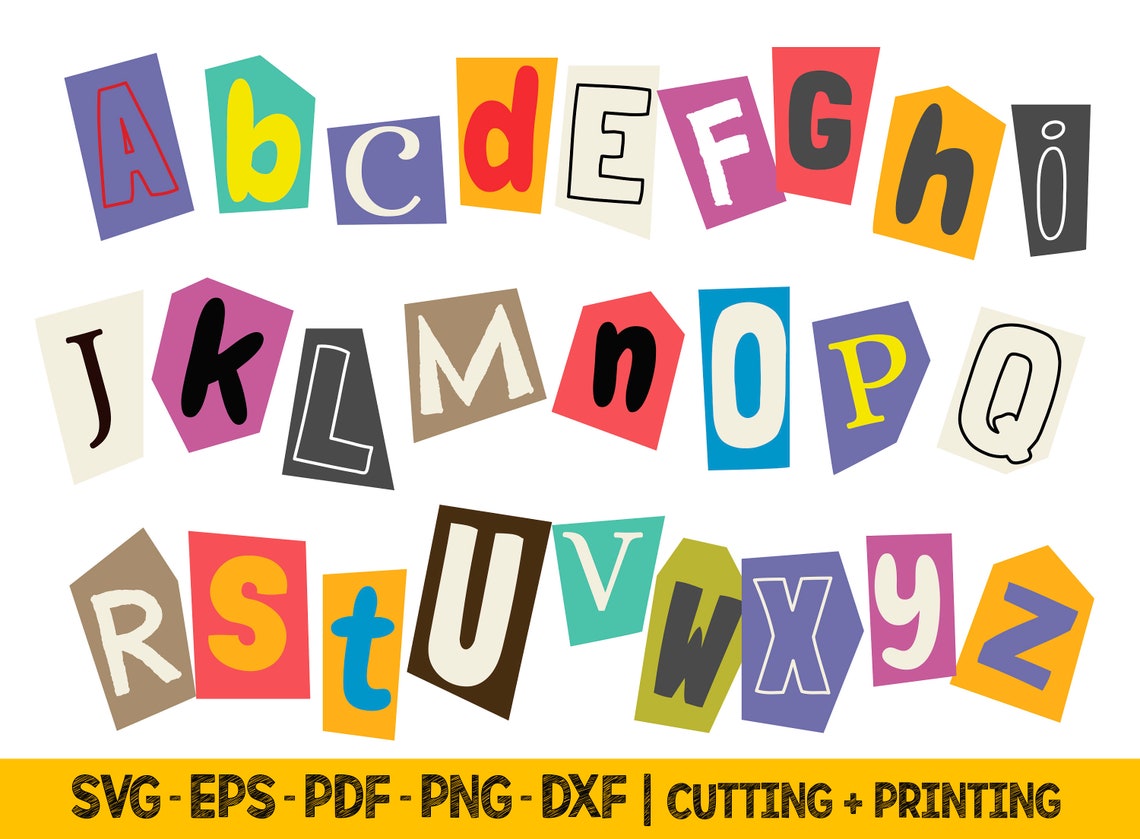 Alphabet Svg Bundle Letters Svg Files For Cricut Cut Files Etsy