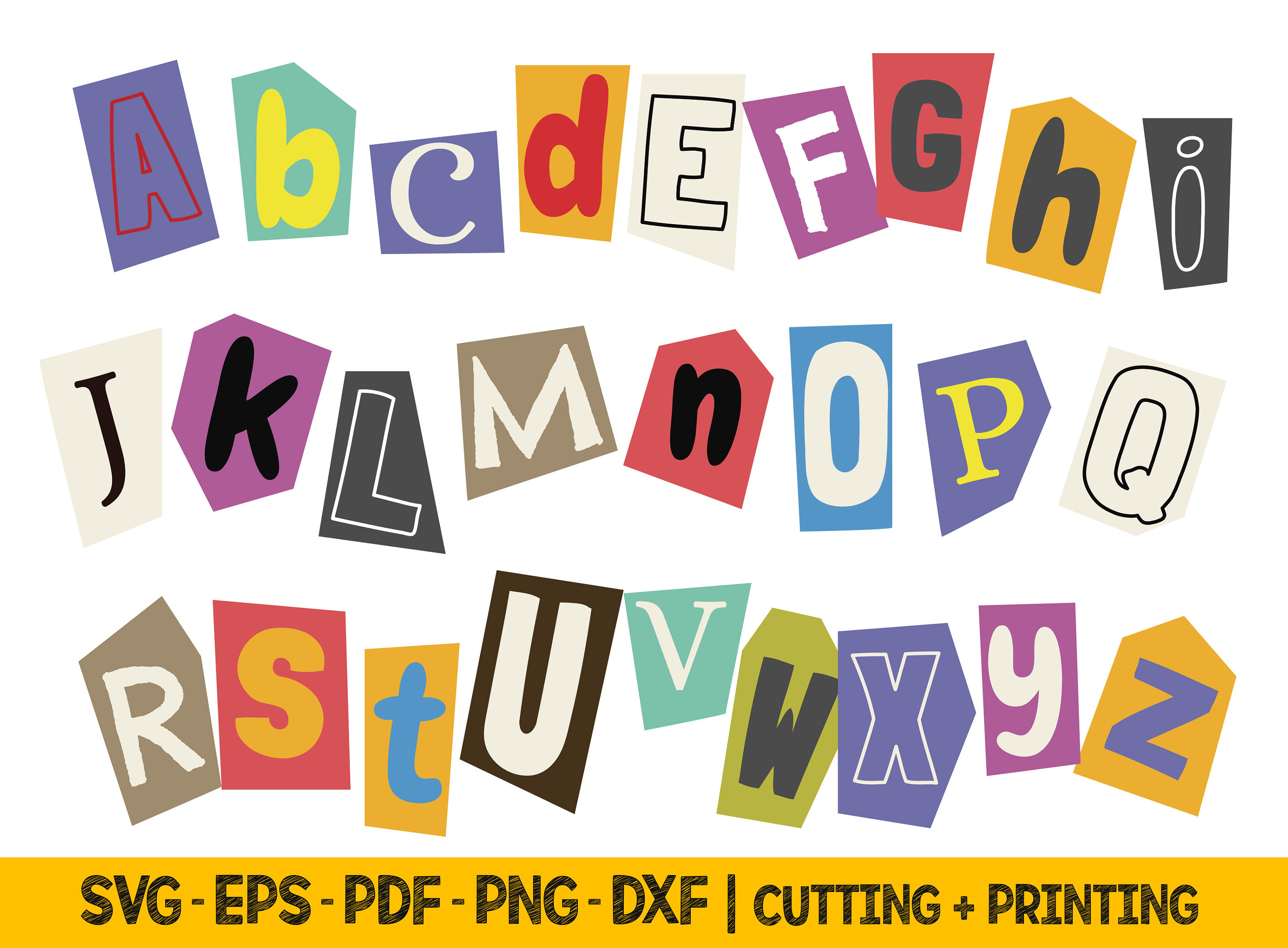 Alphabet Svg Bundle, Letters Svg Files for Cricut, Cut Files Alphabet ...