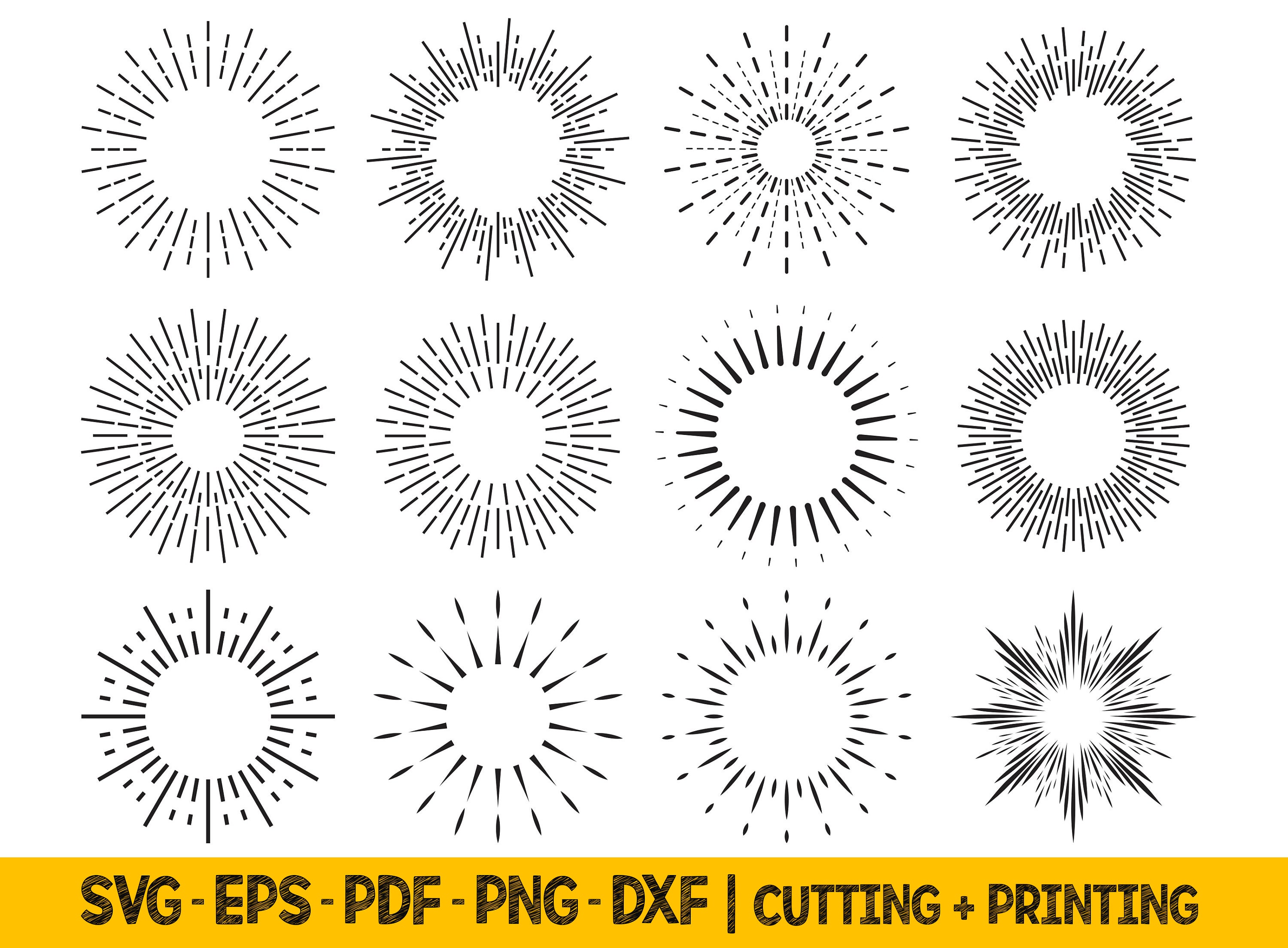 Sunshine Svg Files for Cricut, Boho Sun Svg Bundle, Rays of Sun Clipart ...