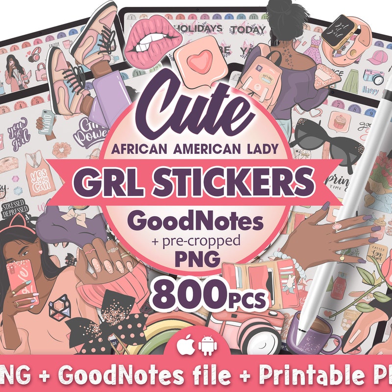 Cute Girl Stickers - Etsy