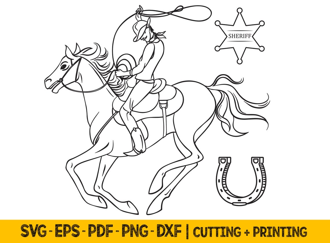 Western Svg Designs Vector Files Cowboy Svg Bundle Country - Etsy