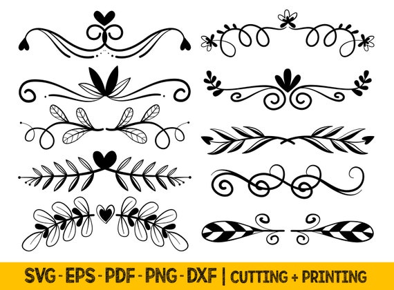 Vintage Floral Border Svg Files for Cricut Swirls SVG Border - Etsy