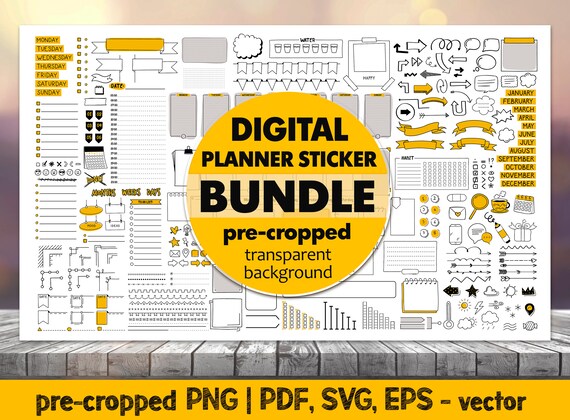 Digital Stickers Goodnotes Bundle Png Goodnotes Stickers - Etsy