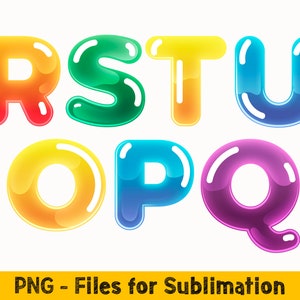 Colorful Alphabet Png Bundle, Doodle Letters Png Files, Colorful Font ...