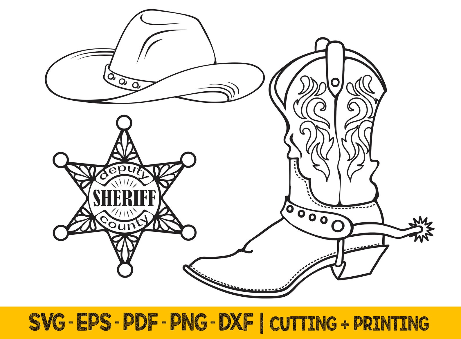 Western Svg Designs Vector Files, Cowboy Svg Bundle, Country Svg Files ...