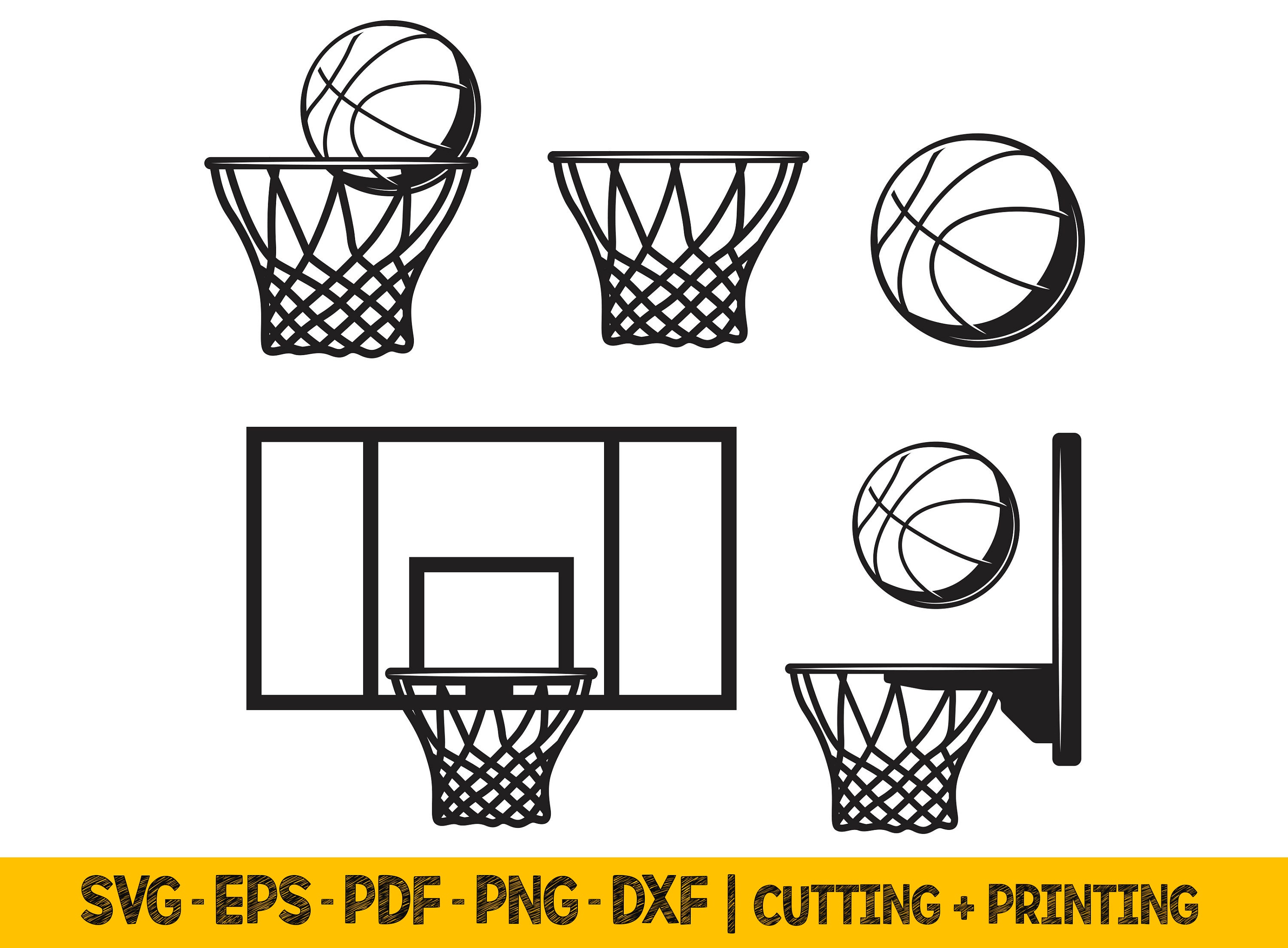 Basketball Clipart Svg Basketball Svg Files for Cricut - Etsy