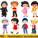 Kids Clipart Png Designs, Children Clipart Png Files, Multicultural ...