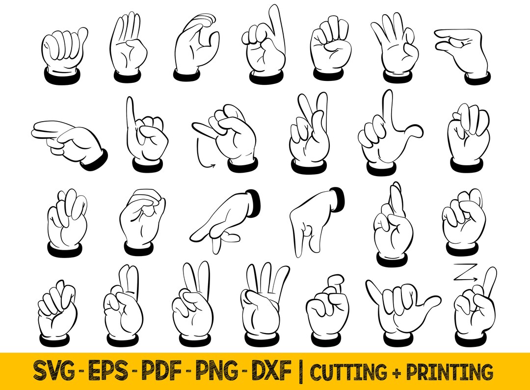 Asl Alphabet Svg for Cricut, Sign Language Svg Files for Cricut, Vector ...
