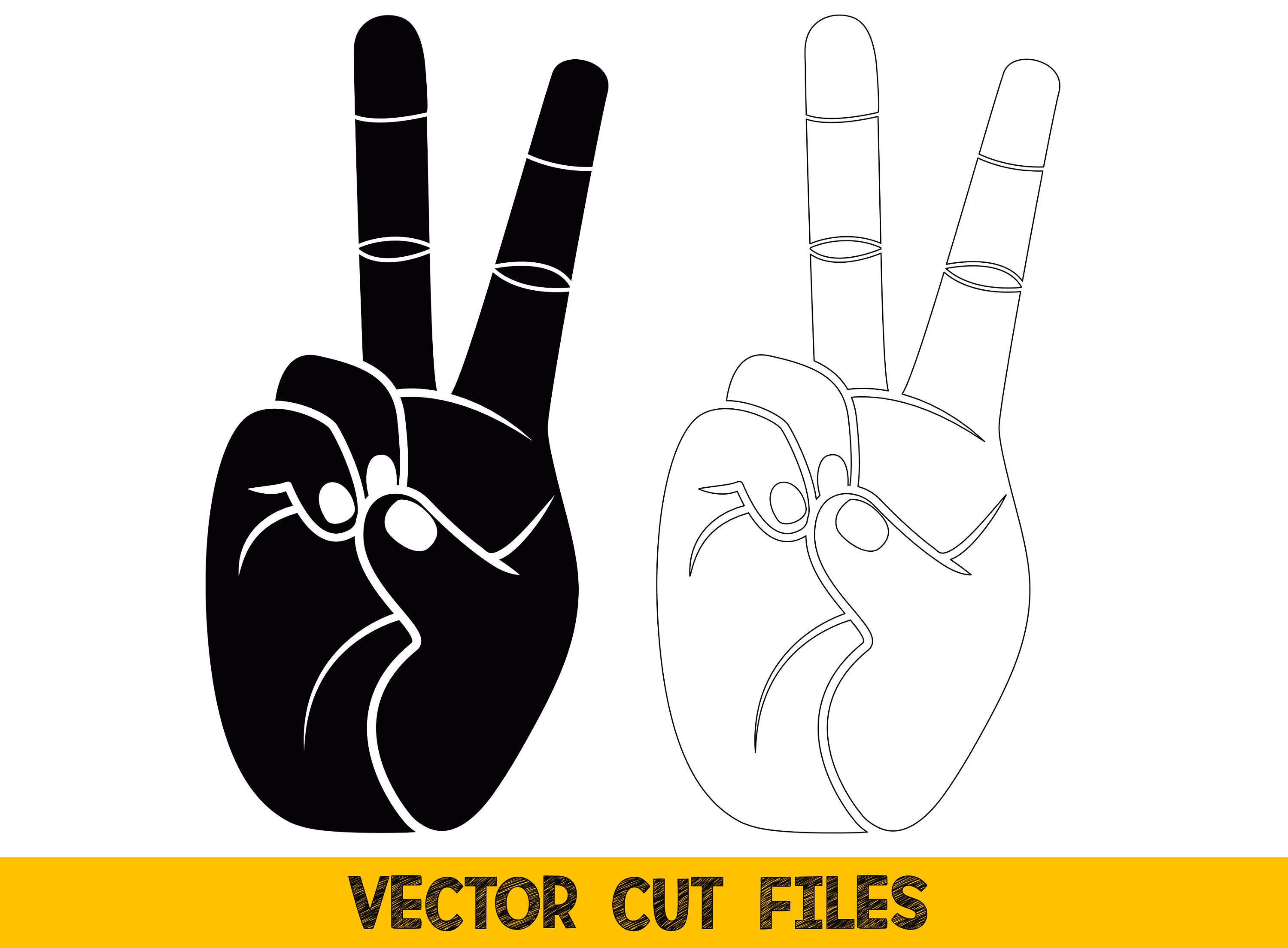 Hand Peace Sign Svg Files for Cricut Peace Love Svg Bundle - Etsy