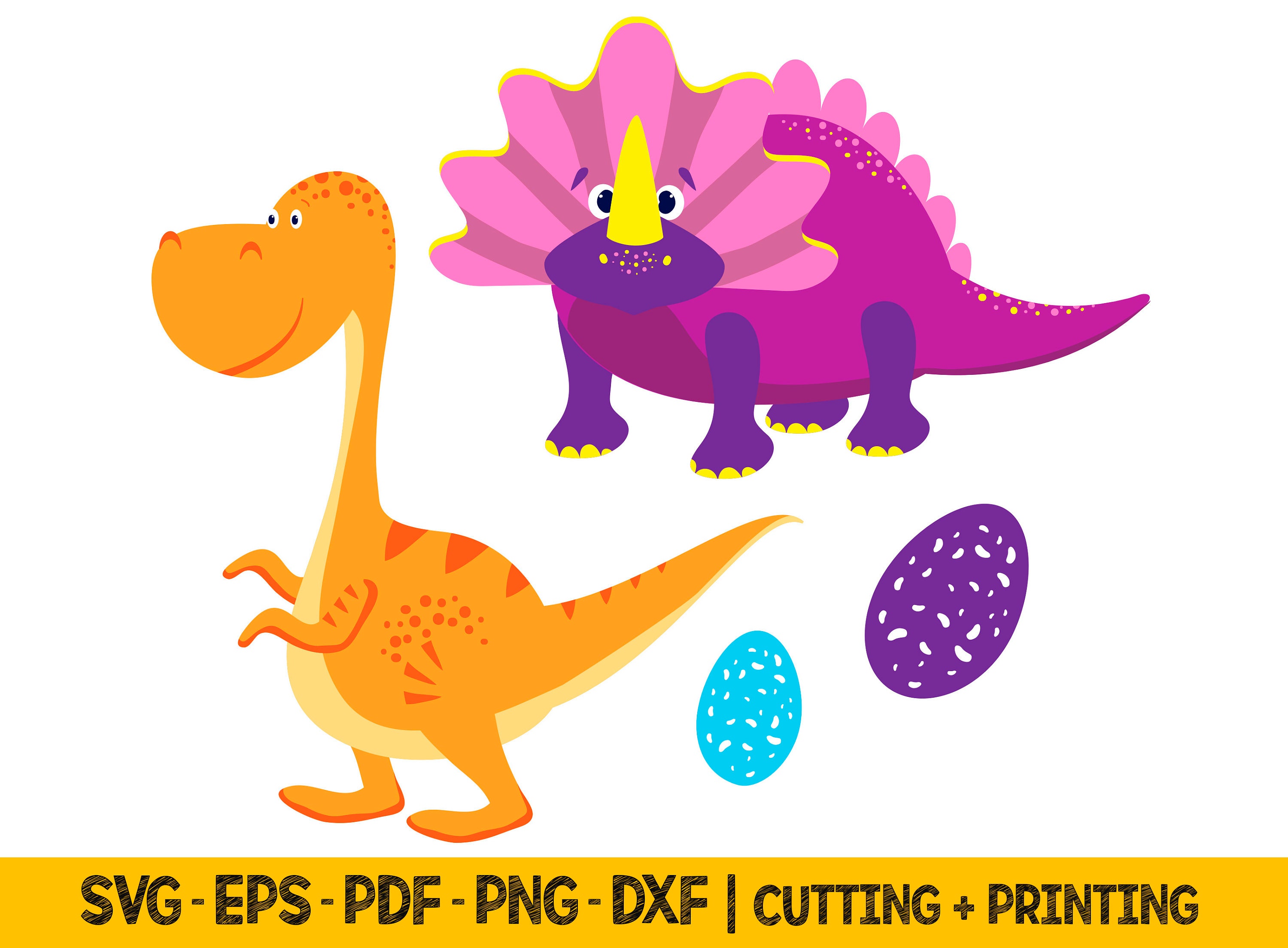 Cute Dinosaur Clipart Layered Svg Designs Cute Dino Svg Files - Etsy