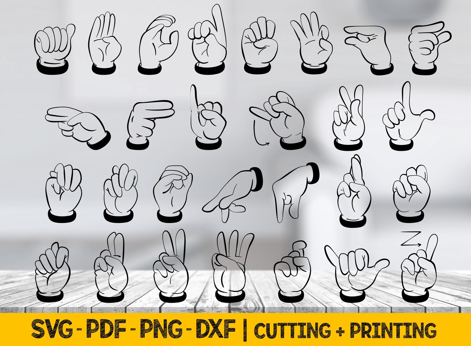 Asl Alphabet Svg for Cricut, Sign Language Svg Files for Cricut, Vector ...
