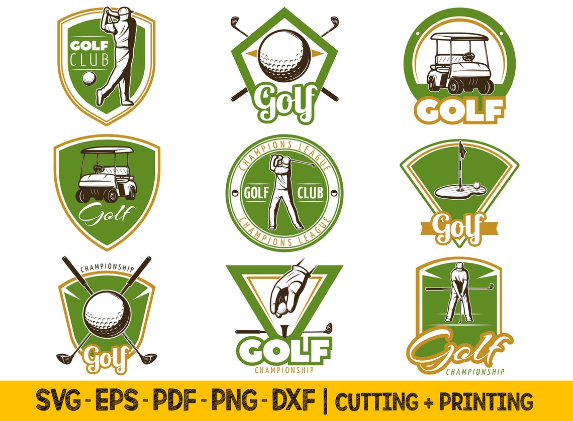 Golf Svg for Cricut, Layered Svg, Golf Logo Svg Files for Cricut ...