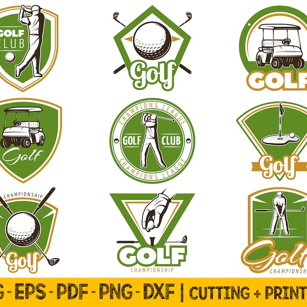 Golf Logo Svg - Etsy