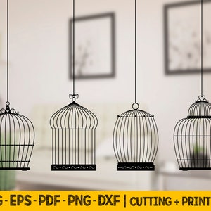 Bird Cage Svg Files for Cricut Bundle, Svg Cut File Cricut Designs ...