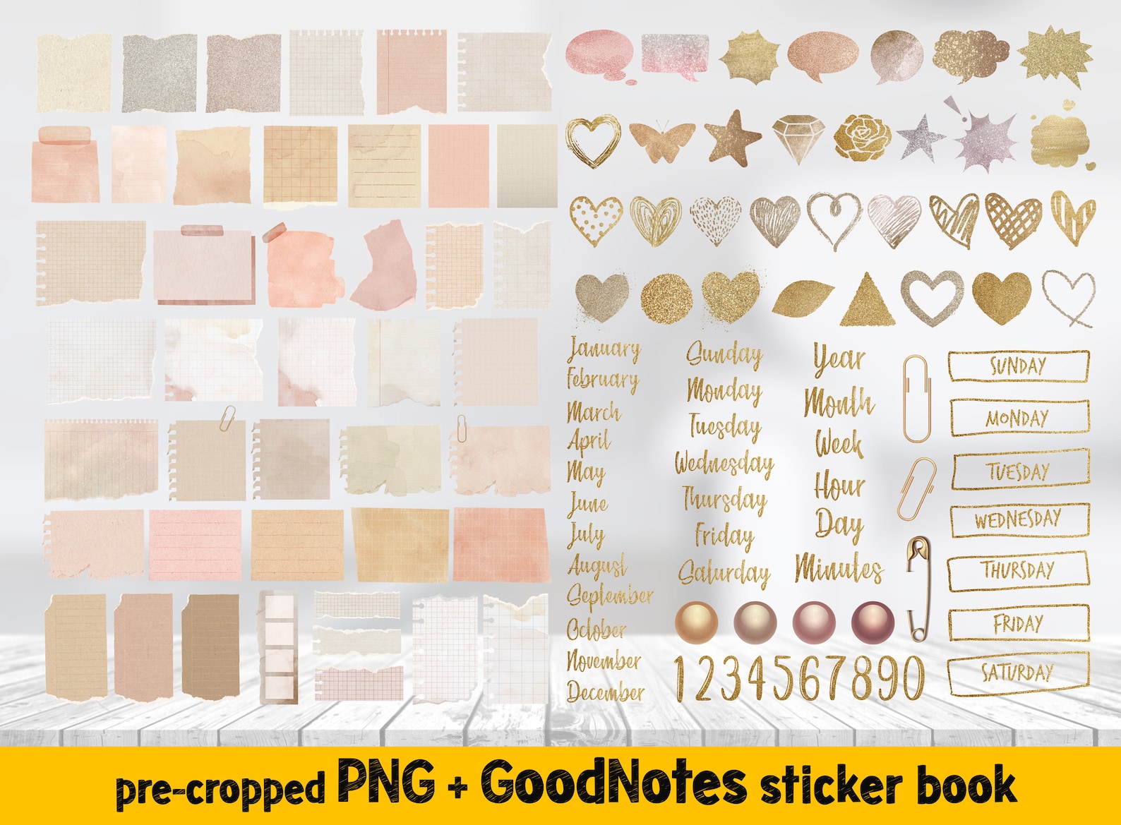 Digital Planner Stickers Kit, Planner Stickers Digital for Goodnotes ...