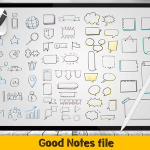 Digital Planner Goodnotes Stickers, Digital Journal Stickers, Hand ...