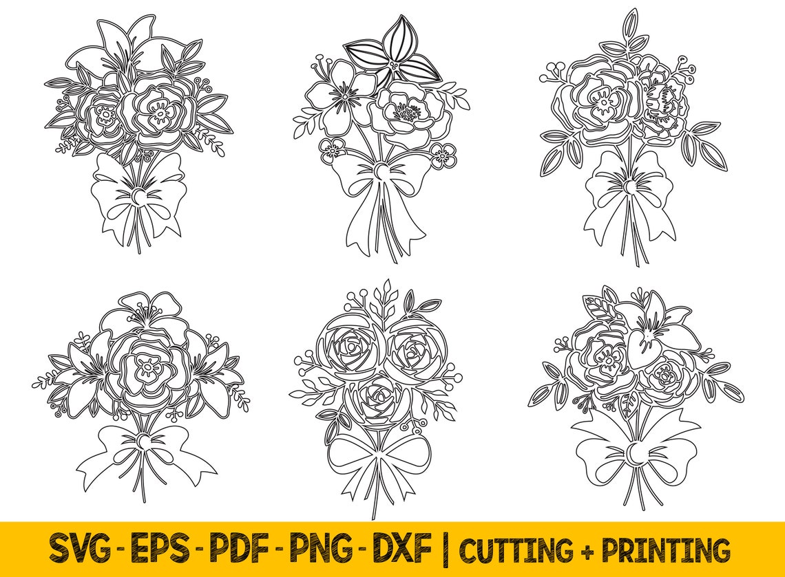 Flowers Svg Files for Cricut Svg Cut File Floral Svg Bundle - Etsy