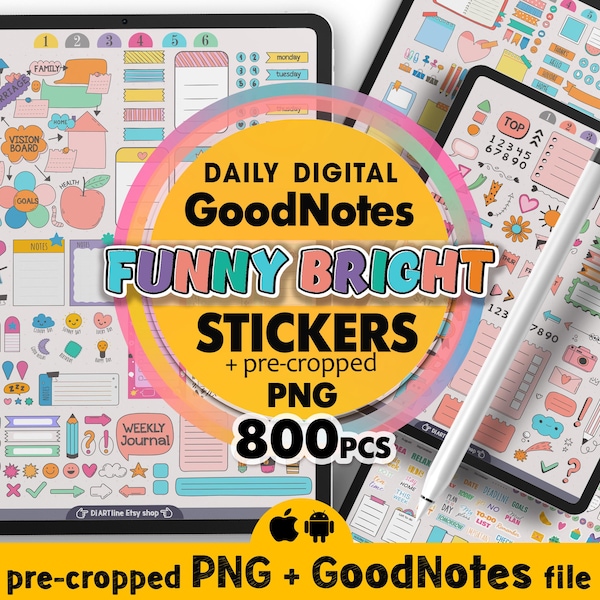 Goodnotes Stickers - Etsy
