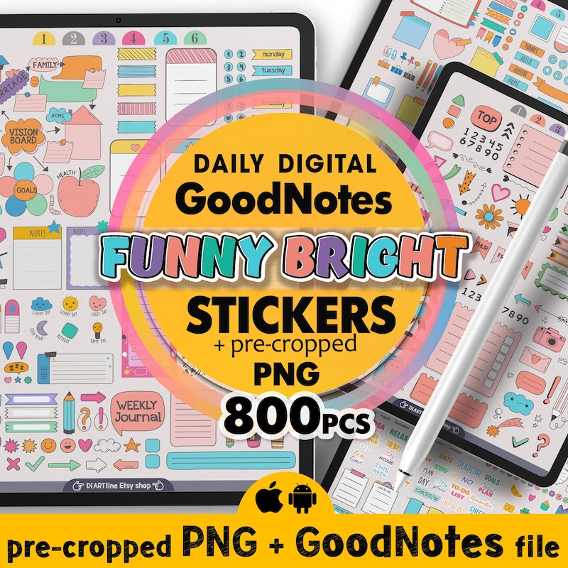 Goodnotes Stickers - Etsy