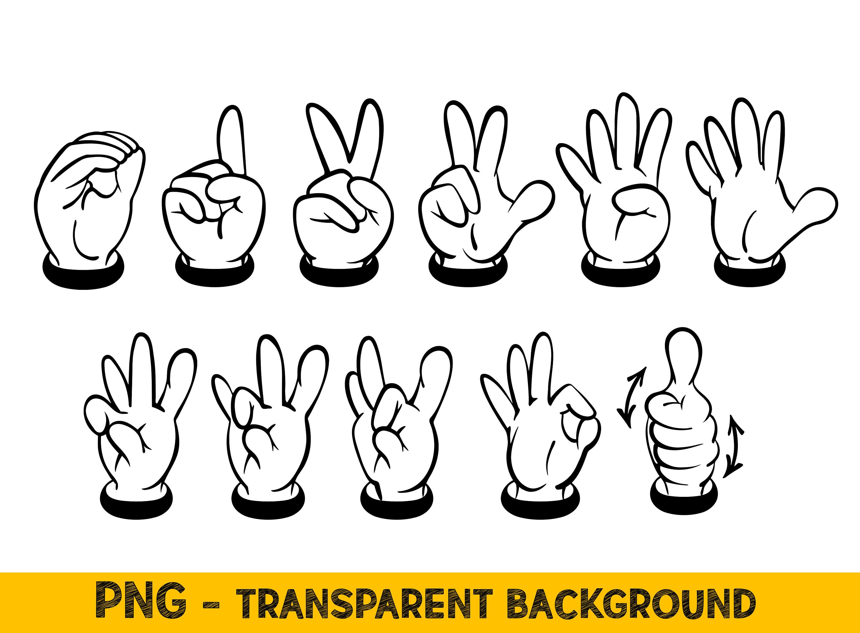 Asl Numbers Svg for Cricut, Sign Language Svg Files for Cricut, Vector ...