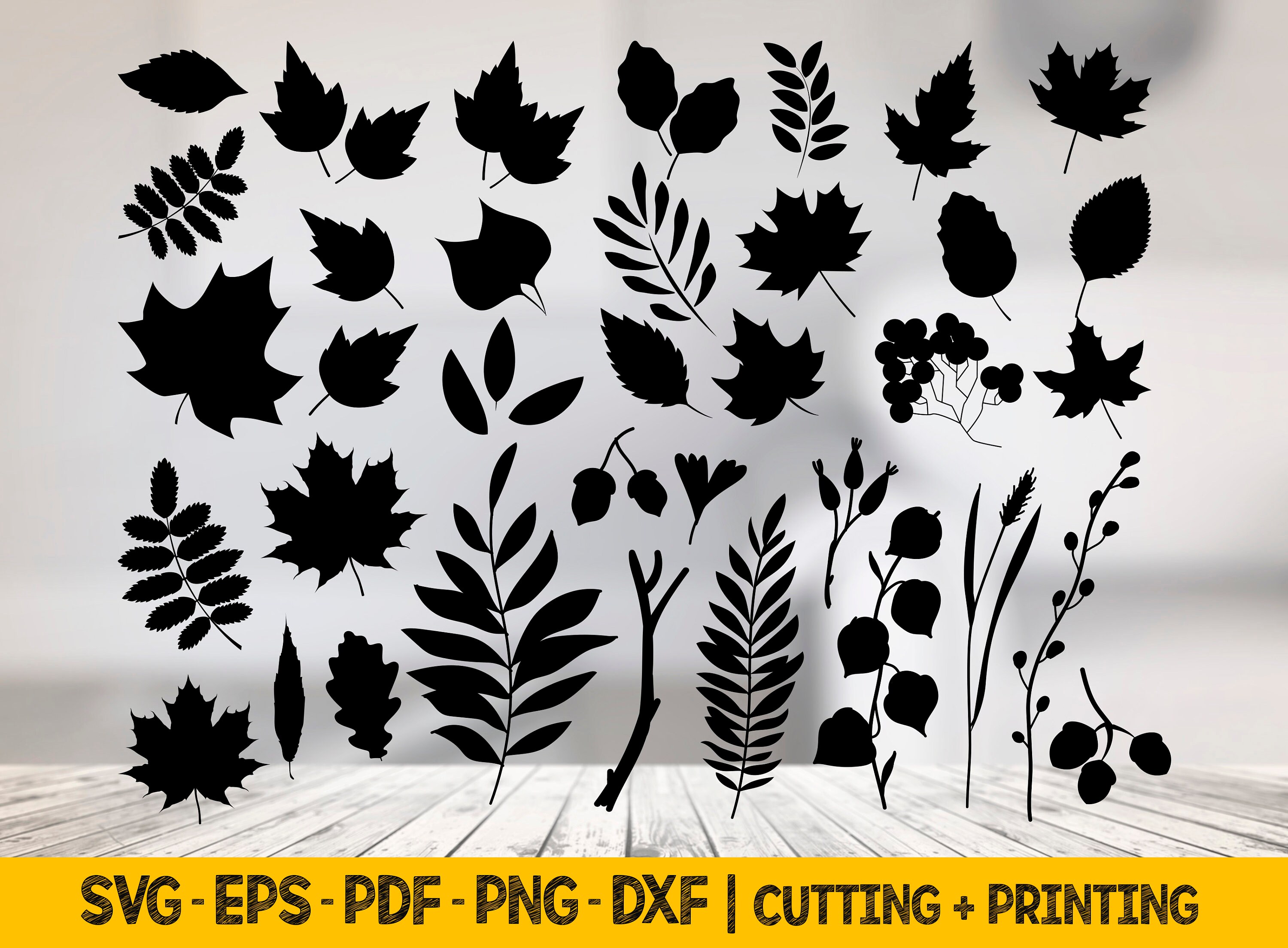 Hojas archivos svg para Cricut paquete de hojas svg 130 - Etsy México