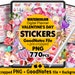 Goodnotes Valentine Stickers Png Set, Valentines Day Digital Sticker ...