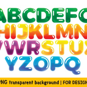 Doodle Alphabet Png Bundle, Doodle Letters Png Files, Colorful Font ...