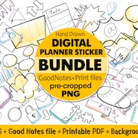 Hand Drawn Stickers - Etsy